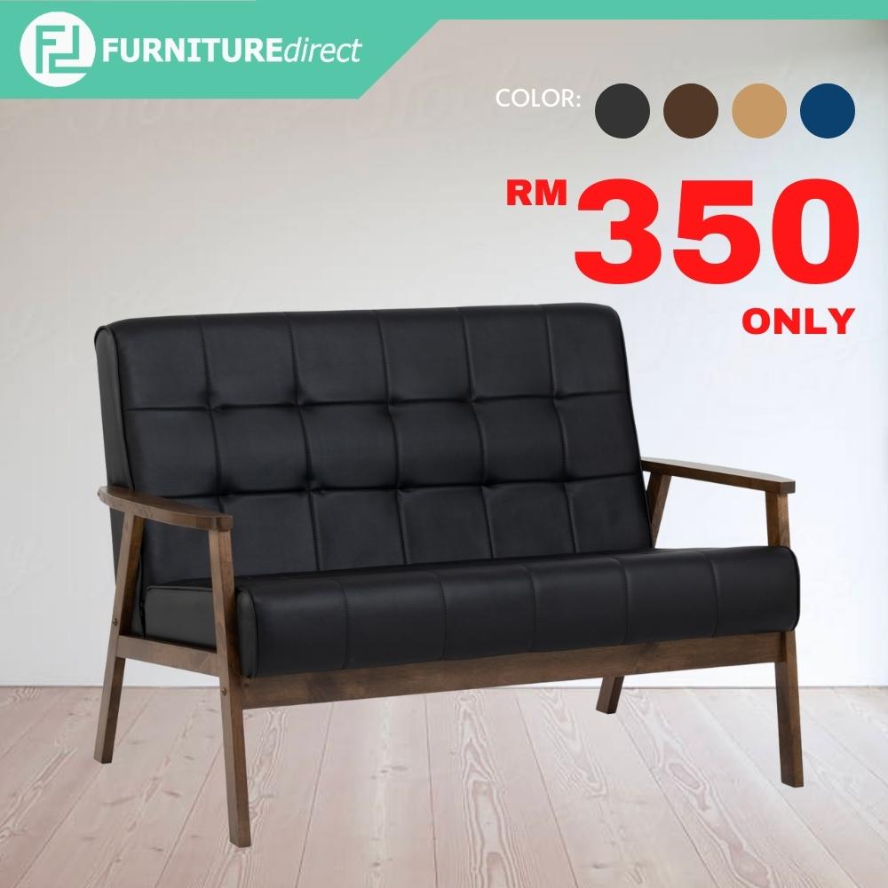 Furniture Direct HIACE 2 seater wooden sofa fabric murah kayu/ sofa ...