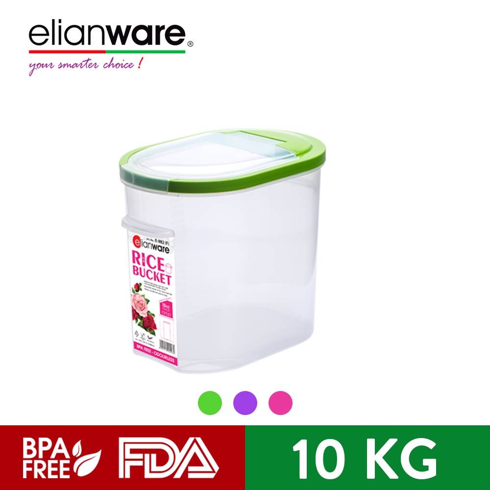 Elianware Space-Saving Rice Dispenser Storage (12kg) | Shopee Malaysia
