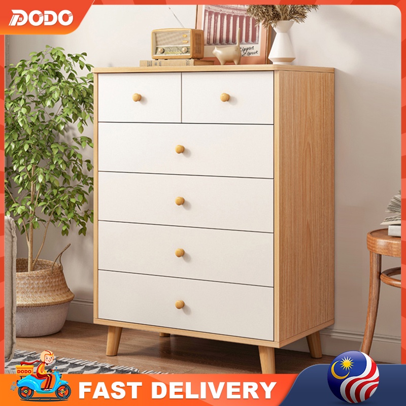 DO 5 Layer Cabinet Storage Wardrobe Wooden Chest Drawer Almari Baju 5 ...