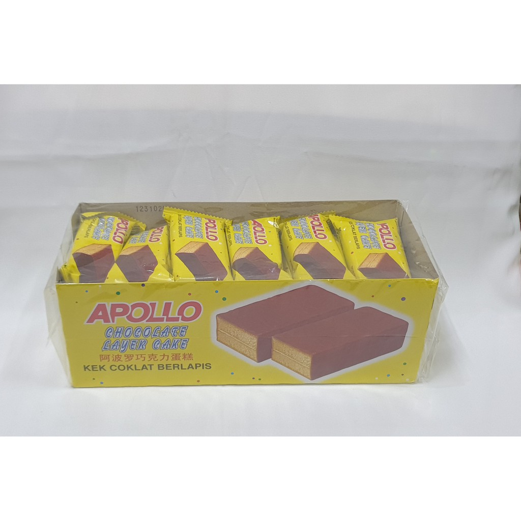 Apollo Layer Cake (18g) 24 pcs per box. 6 Flavours! Kek Lapis Apollo ...