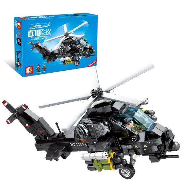 SEMBO BLOCK 202122 :Z-10 ATTACK HELICOPTER BUILDING BLOCKS (202122 ...