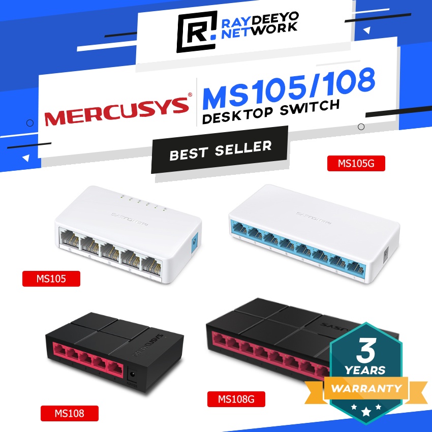 MERCUSYS MS105 / MS105G / MS108 / MS108G Desktop Switch / Desktop ...