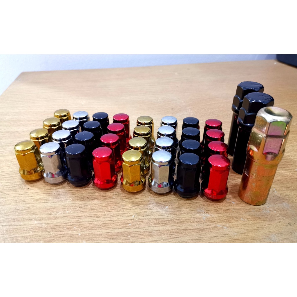 Wheel Nut Sport rim nut Skru Tayar Kereta Heptagon (M12X1.5) -RED/Nut ...