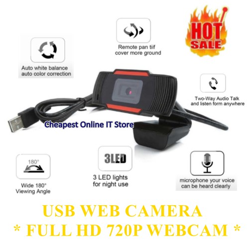 USB Web Camera 720P HD Computer Camera PC Laptop Desktop Webcam With ...