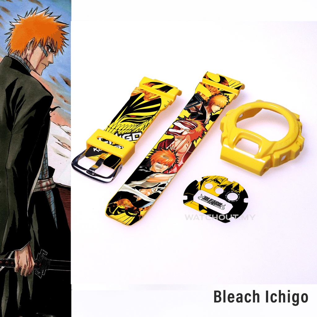 Bleach Ichigo DW-6900 G-Shock Band & Bezel anime design watch parts ...