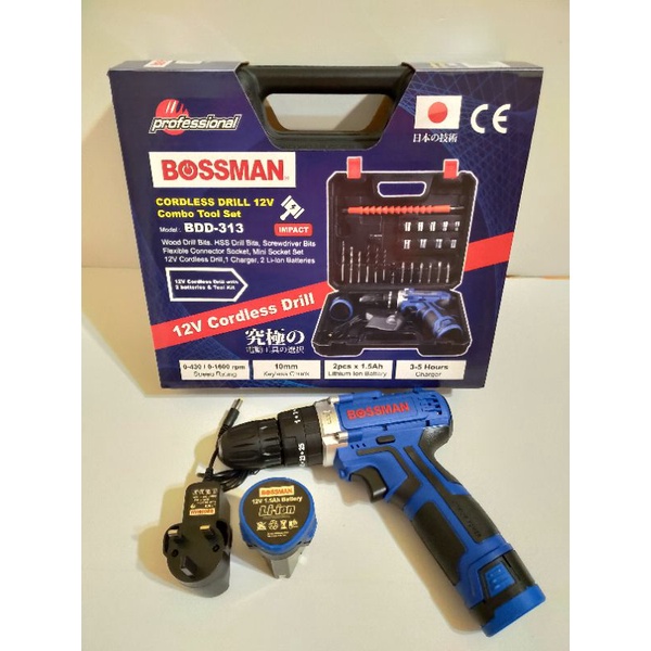 12V Bossman IMPACT Cordless Drill & Toolkit | Shopee Malaysia