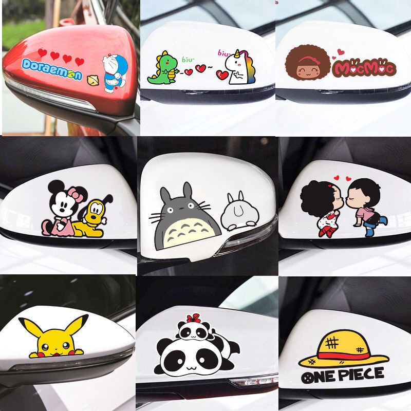 Car rearview mirror stickers cartoon personality stickers rearview ...