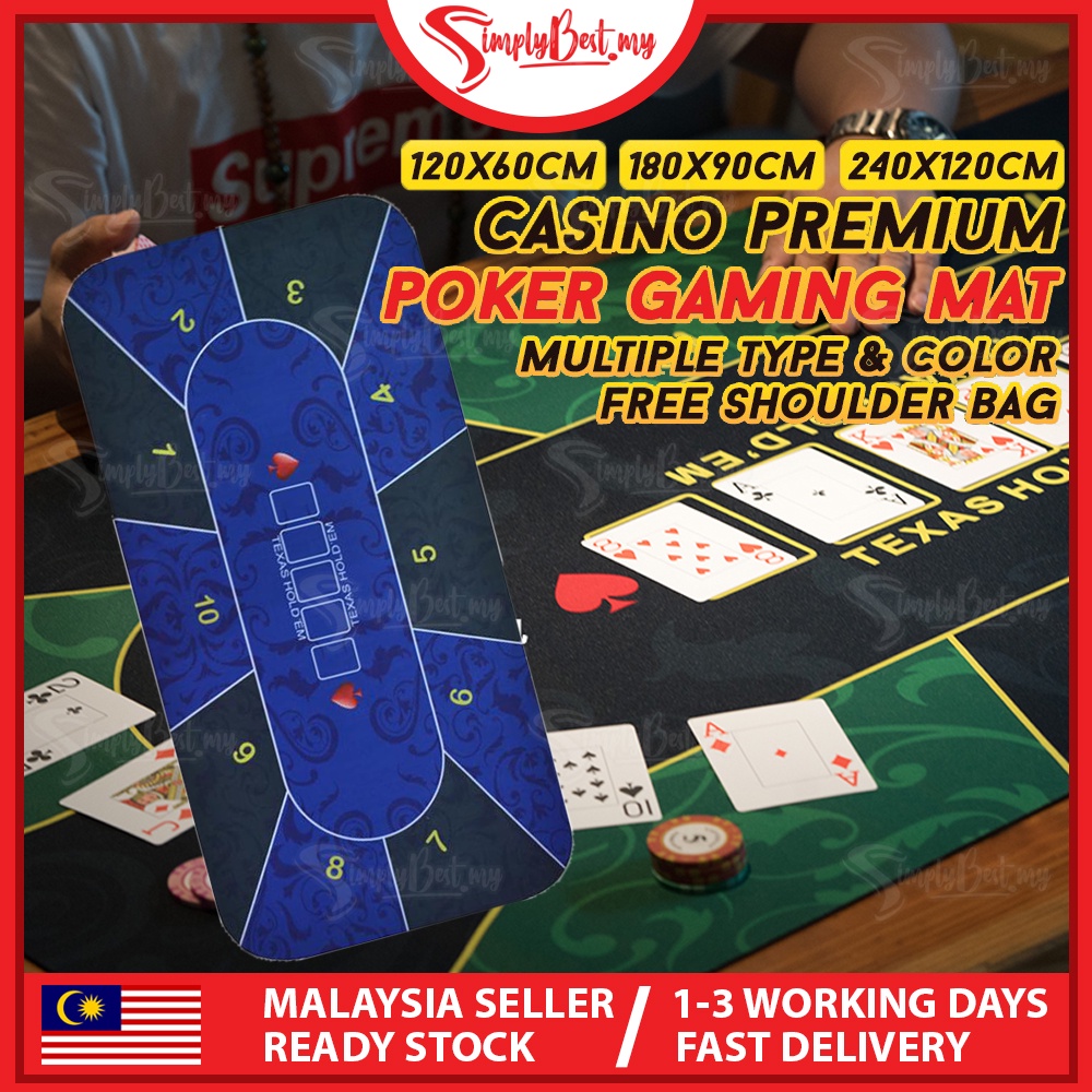 SIMPLYBEST Casino Poker Table Top Mat Texas Holdem Mat Layout High ...
