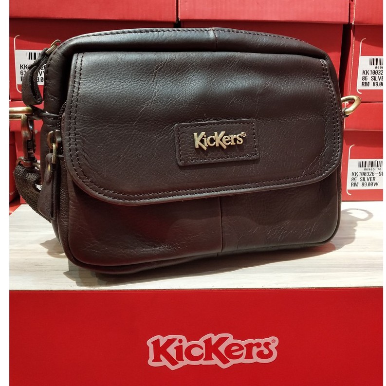 Original Kickers Leather Sling Bag | Shopee Malaysia
