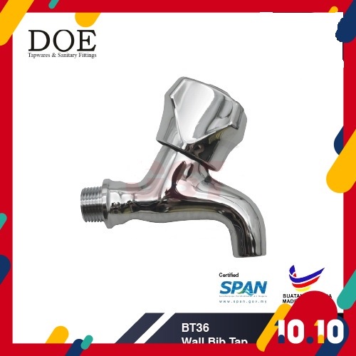 DOE Wall Bip Tap BT36(RP) Bathroom Faucet Water Tap Pair Air Bib Tap ...
