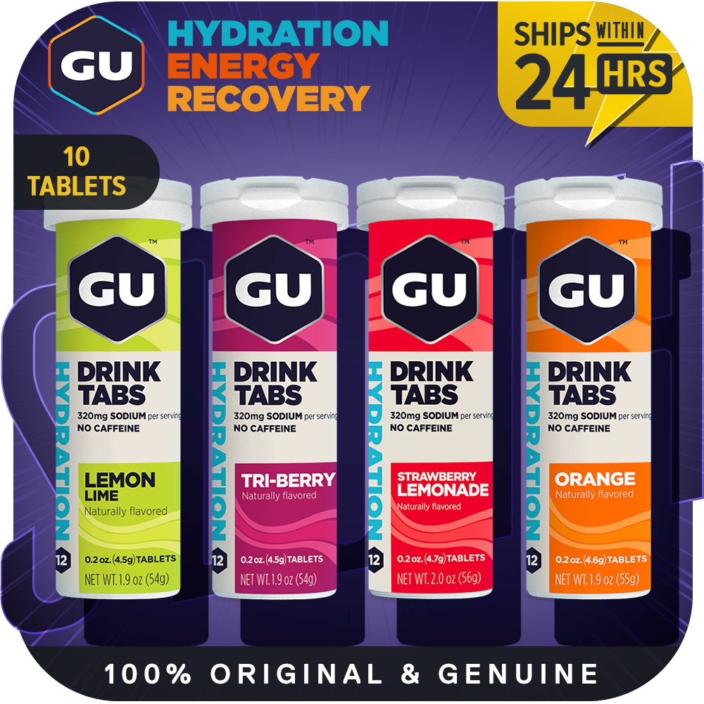 GU Energy Hydration Electrolyte Drink Tablets - 12 Tablets | Shopee ...