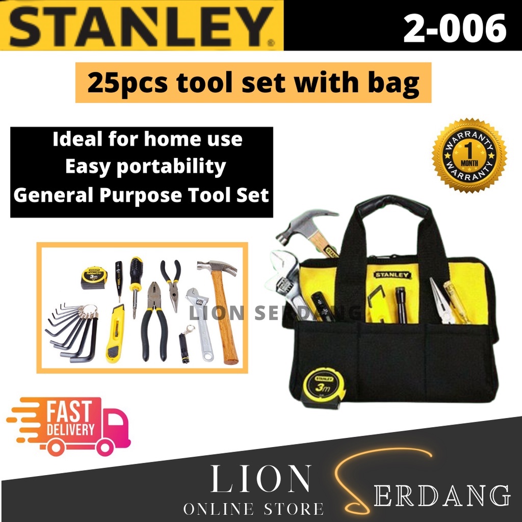Stanley 92-006 25pcs tool set with bag | Shopee Malaysia