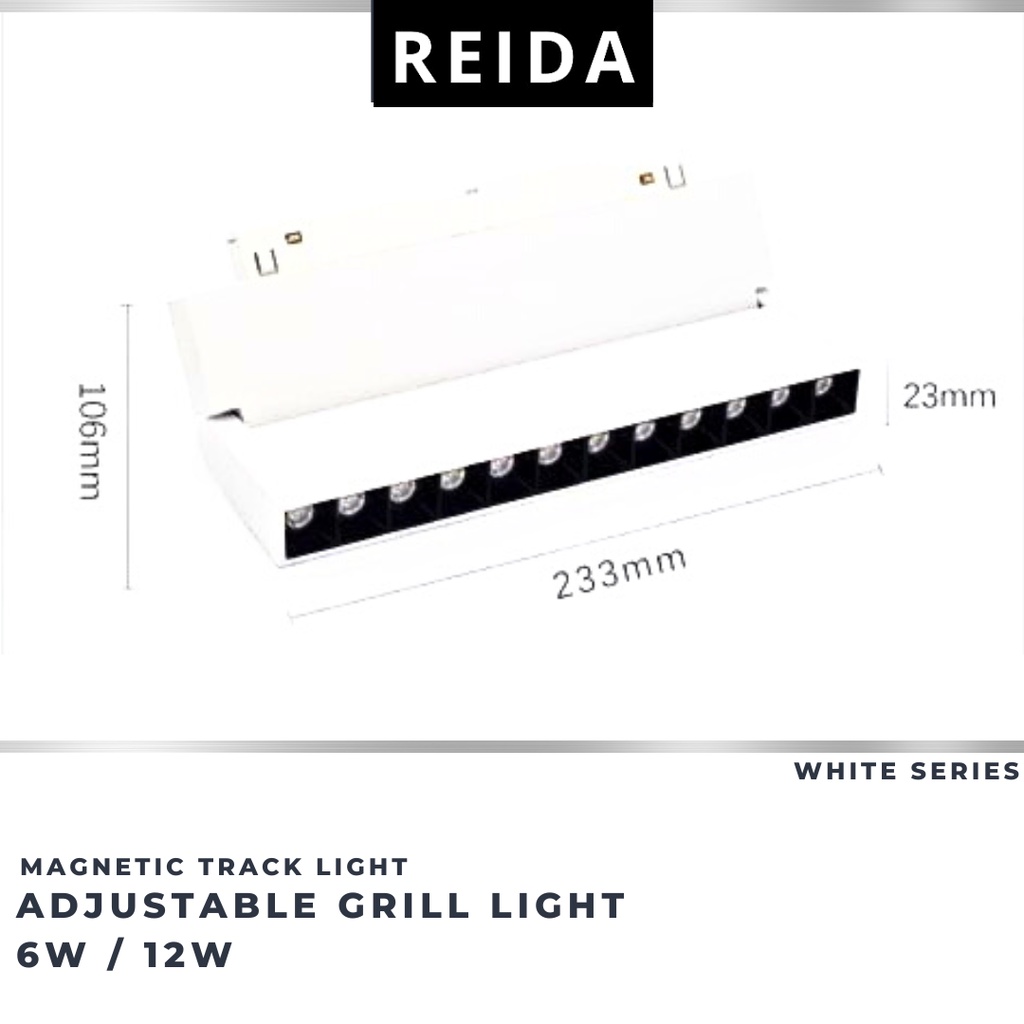 [WHITE] Magnetic Track Light 48V,, Lampu Magnetic, Ceiling Lighting ...