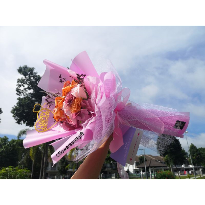 2 stalks of money roses bouquet for birthday/graduation /thank you ...