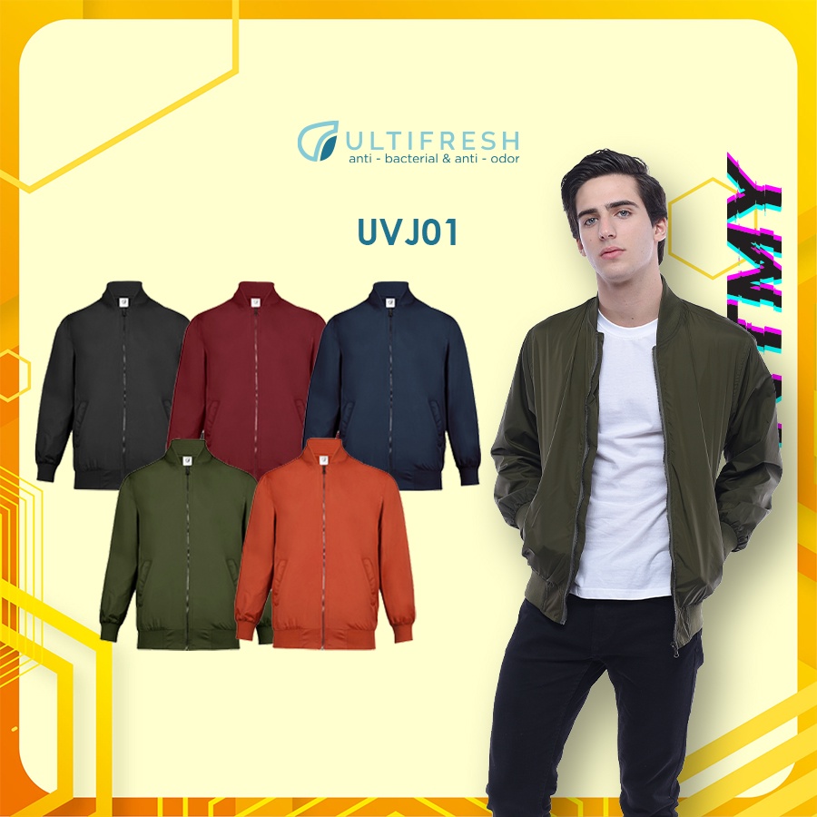 Ultifresh Bomber Jacket Zip Up Unisex Adult Performance Dri-Fit ...