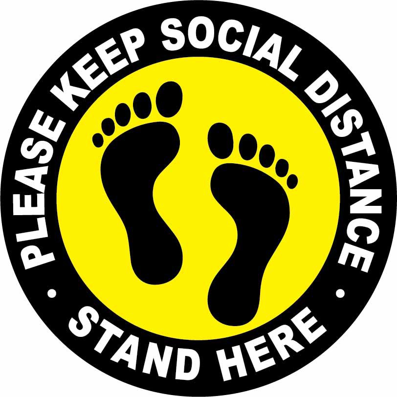 (1PC) SOSIAL distance sign Foot Sticker (1feet) / water proof | Shopee ...