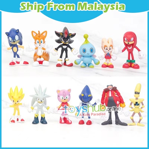 Sonic Cartoon PVC Figure Toy Cake Topper Collection | Shopee Malaysia
