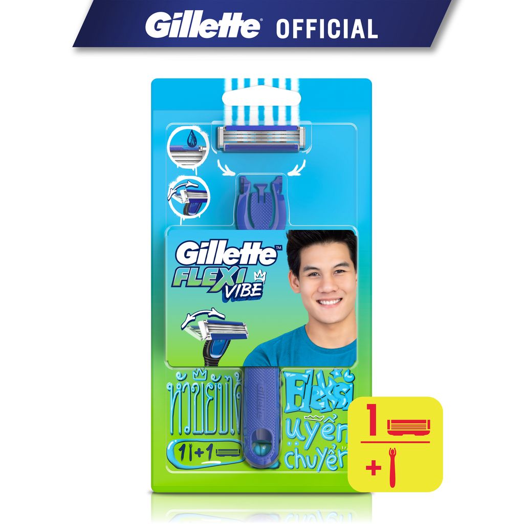Gillette Flexi Vibe - 1 Razor Handle + 1 Blade/Cartridge Refill ...