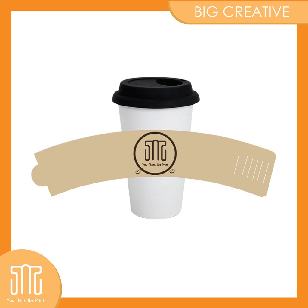 Custom Coffee Cup Sleeve Print Own Logo Pelapik Cawan Kopi | Shopee ...