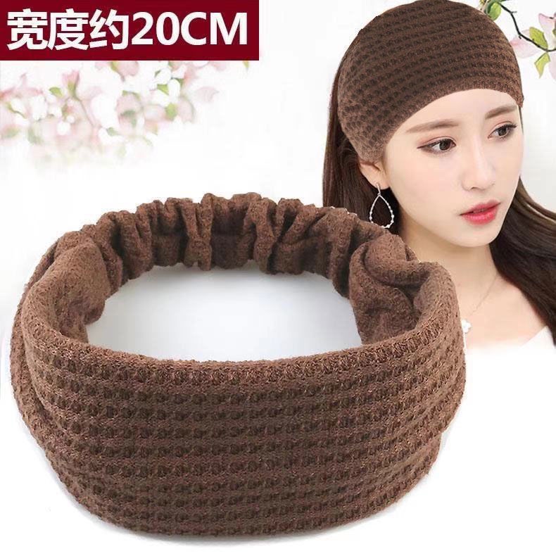 cekak rambut perempuan scarf rambut Knitted Hairband with Wide Edge ...