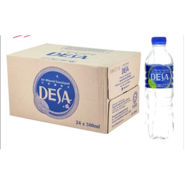 [TKM] DESA Mineral Water 500ml x 24 Bottles [Maximum 1 Carton in 1 Shipment Order] | Shopee Malaysia