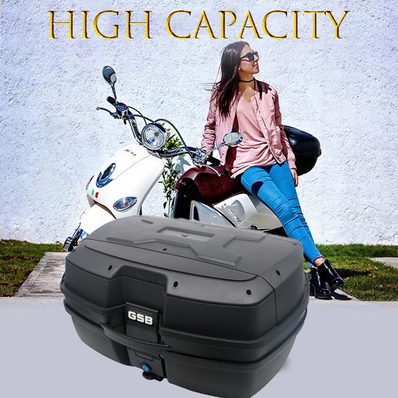 GSB 47L Motorcycle Box waterproof motorcycle rider box Storage Top Box ...