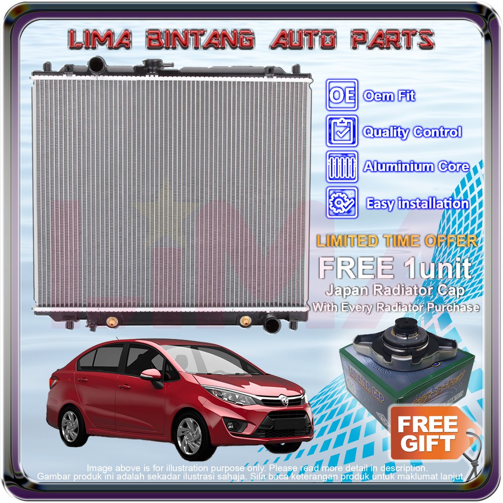 Proton Persona VVT Radiator ( Single Layer ) *Free Cap* (2016-2020 ...