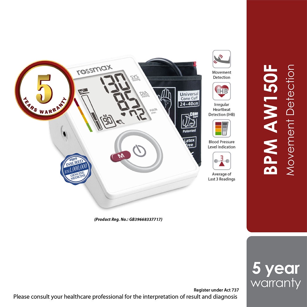 Rossmax X5 Bluetooth Blood Pressure Monitor | Shopee Malaysia