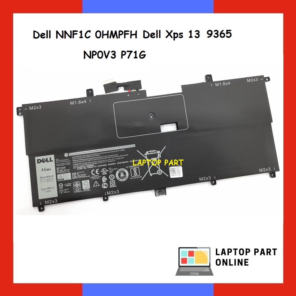 Dell Xps 13 9365 NNF1C 0HMPFH NP0V3 P71G Laptop Battery | Shopee Malaysia