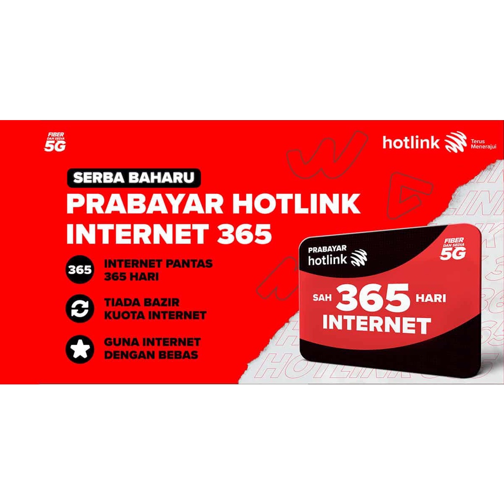 Hotlink Pantas Prepaid 1 Year validity | Shopee Malaysia