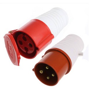 4Pin 16A / 32A Industrial Site Plug And Sockets 240V / 415V [Wall ...