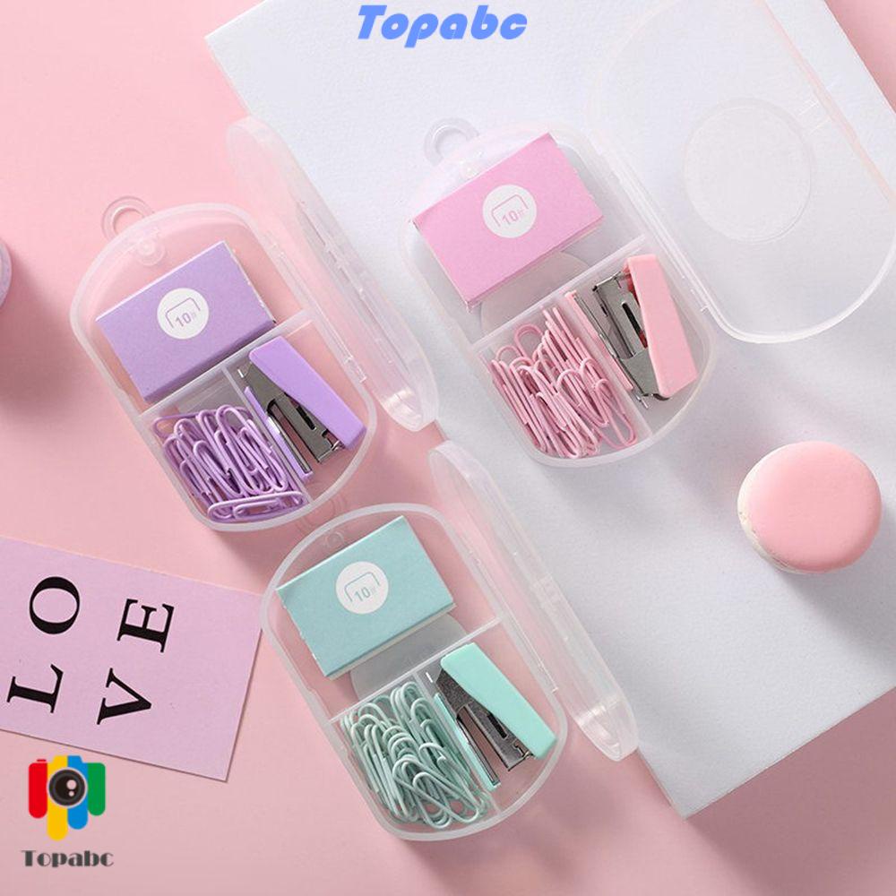 TOP Cute Stapler Set Metal Binding Tools With Staples Morandi Color ...