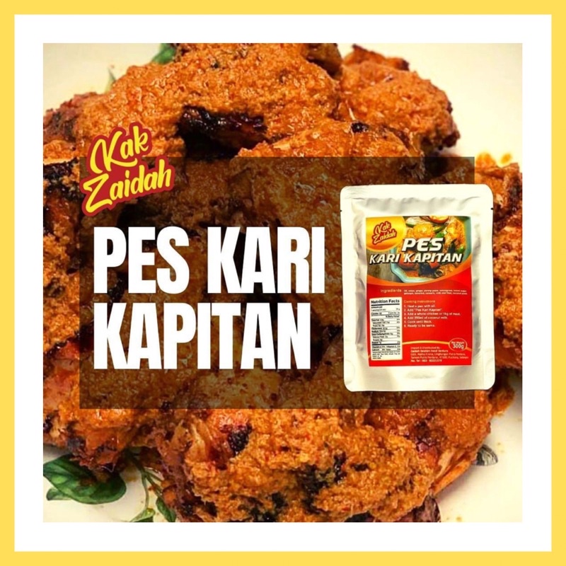 Pes Masakan Kari Kapitan Kak Zaidah Ibrahim Food 300g | Shopee Malaysia