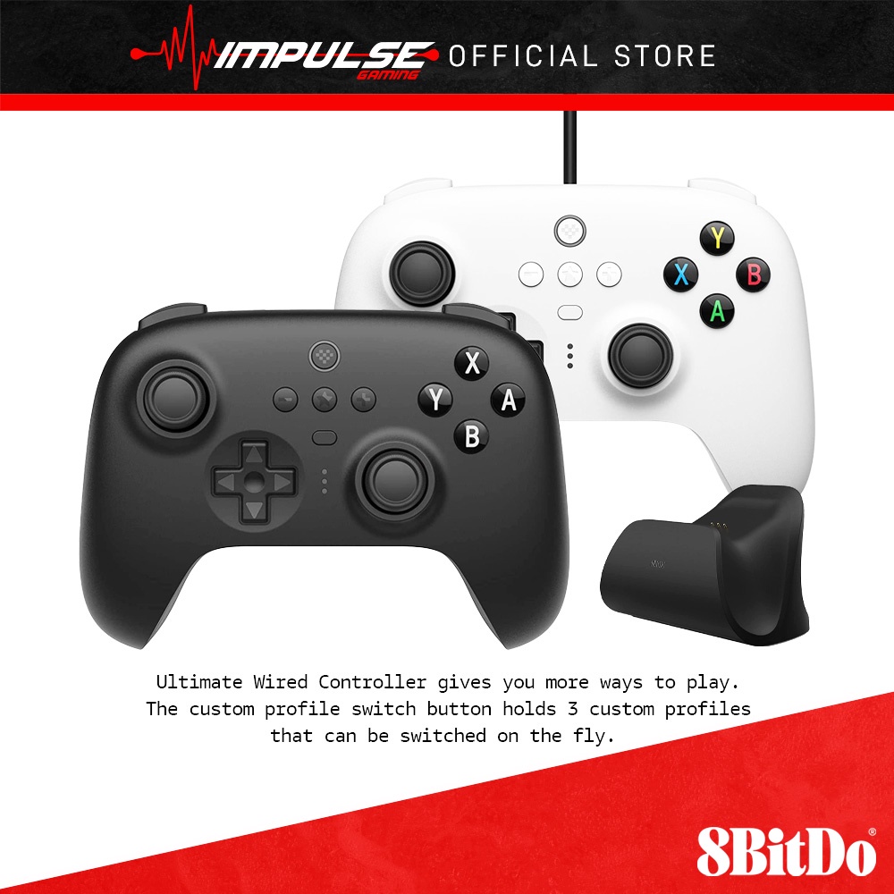 8BitDo Ultimate Bluetooth Controller w/Charging Dock Wired/Wireless ...