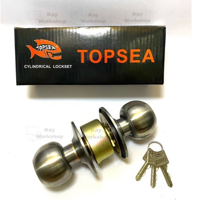 ( High Quality ) Cylindrical Door Lock Set ( Round Ball ) ; Tombol ...