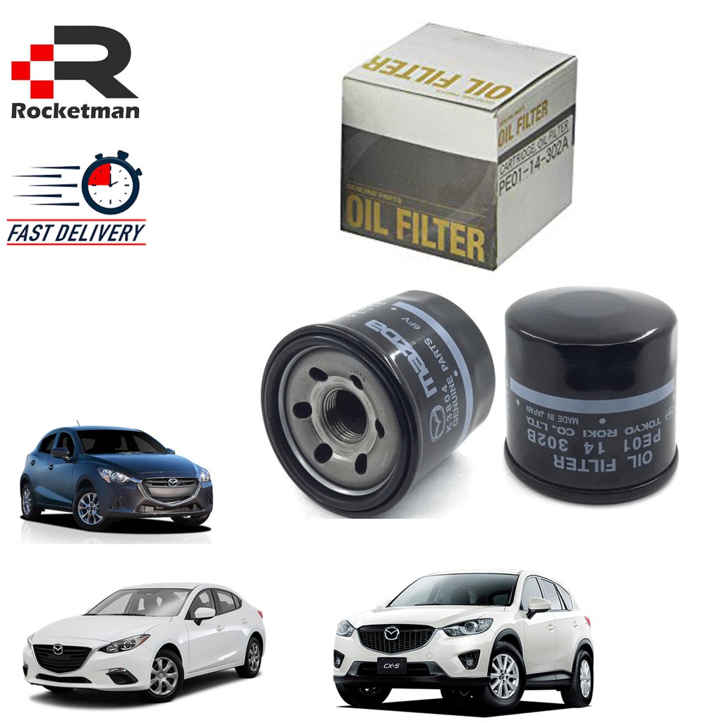 MAZDA OIL FILTER MAZDA 2 3 6 CX3 CX5 SKYACTIV GENUINE PARTS (PE01-14 ...