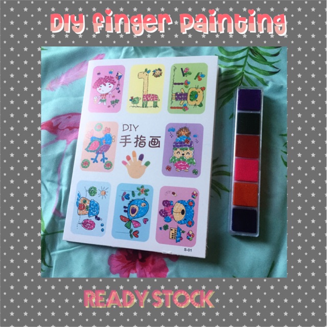 8pcs kid finger painting craft art set finger paint drawing book ...