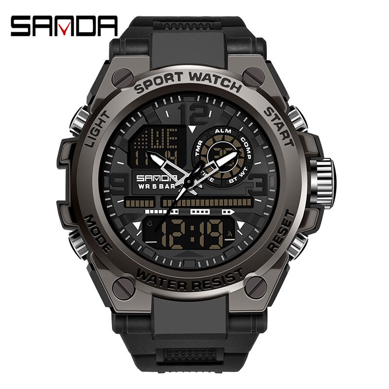 SANDA Top Fashion Men's Casual Watch Luxury Brand Military Waterproof ...