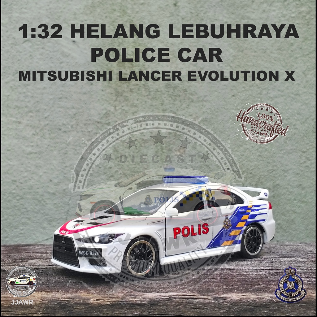 POLIS EVO X: 1:32 Mitsubishi Lancer Evolution X Helang Lebuhraya PDRM ...
