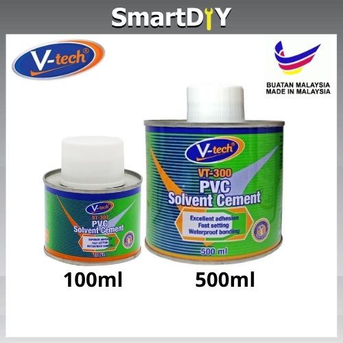 V-Tech VT300 Solvent Cement Gum PVC Pipe Glue 100gm 500gm | Shopee Malaysia