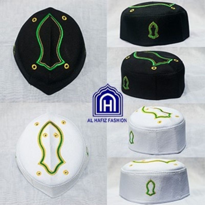 Kopiah kopiah logo capal nabi hitam & putih new design | BeeCost