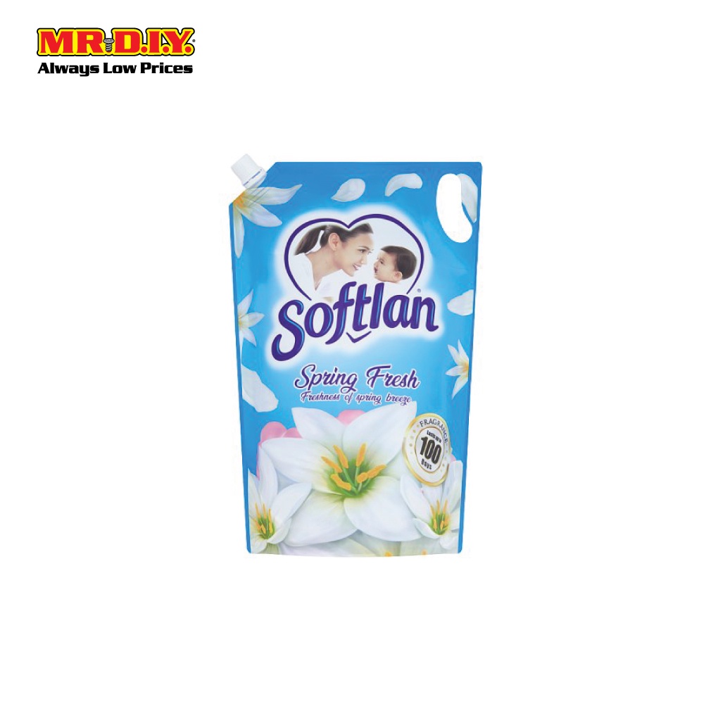 Softlan Spring Fresh Fabric Softener 1.6L Refill-Blue | Shopee Malaysia