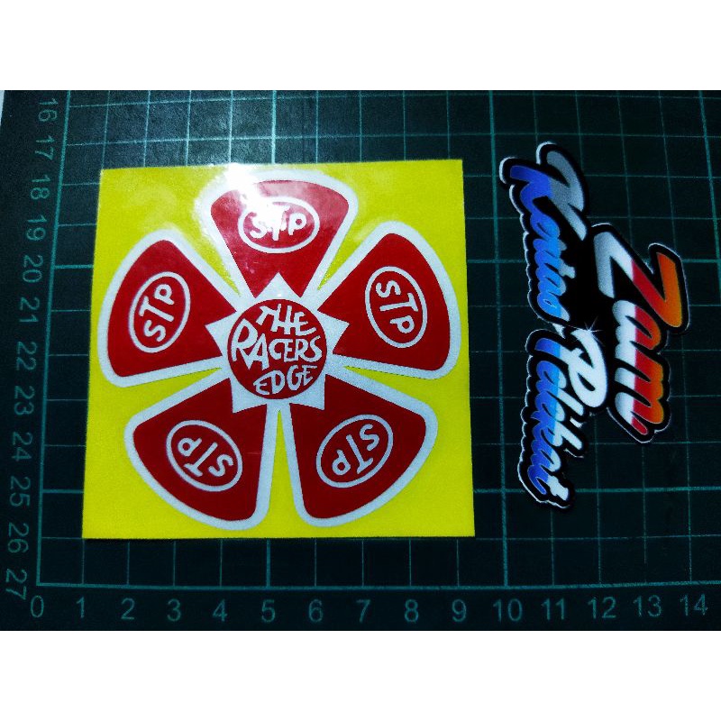 STICKERS STP THE RACERS EDGE BUNGA PANTUL CAHAYA PELEKAT MOTOR | Shopee ...