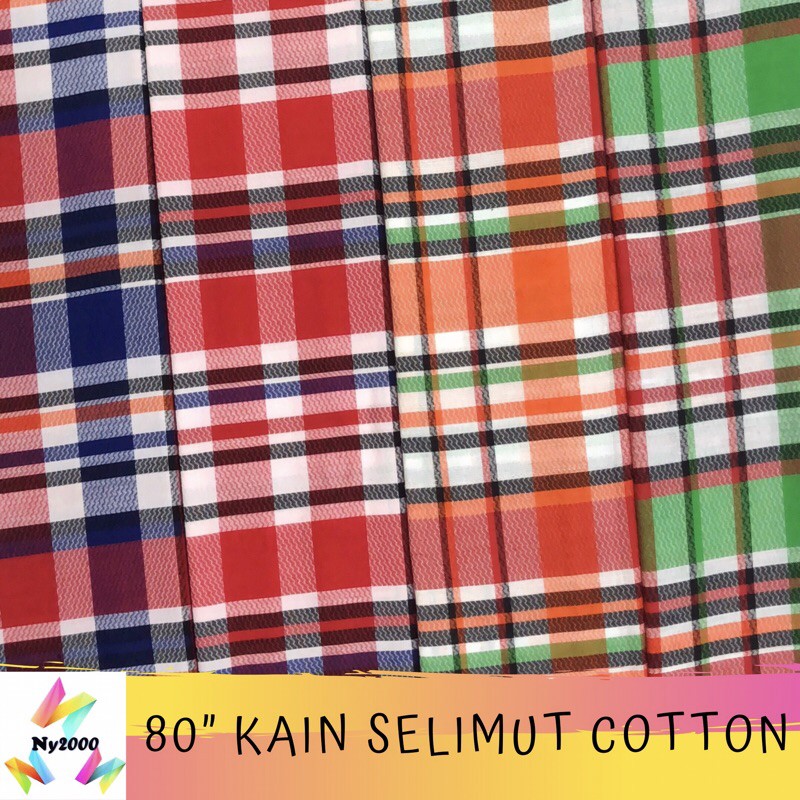 【Kain Sahaja·Belum Jahit】Kain Selimut Cotton Corak Petak Kotak Legend ...