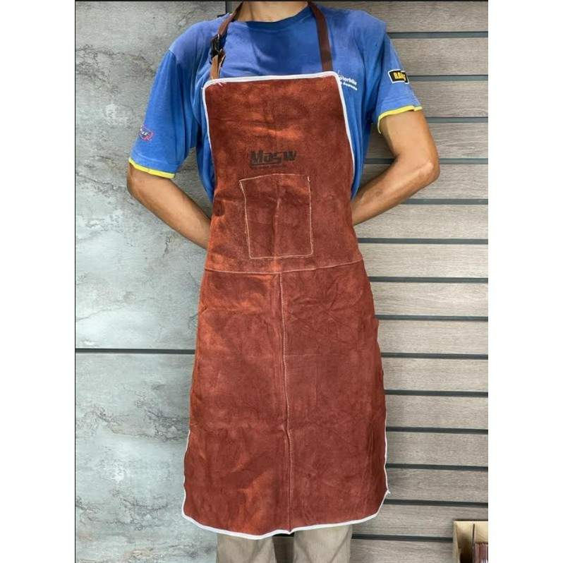 Leather Heat Insulation Protection Welding Apron | Shopee Malaysia