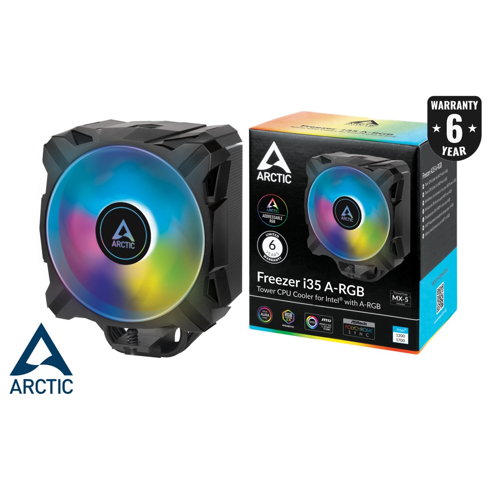 Arctic Freezer i35 A-RGB CPU Air Cooler (i35 ARGB, 120mm, Intel Support ...