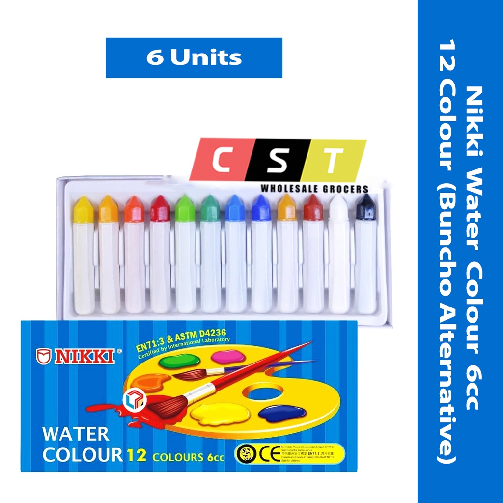 Nikki Water Colour 6cc 12 Colour [6 Units] | Shopee Malaysia