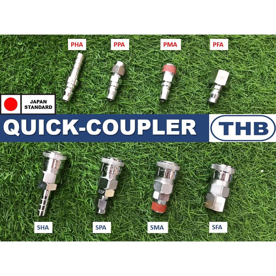JAPAN THB Coupler 1/4" / 3/8" / 1/2" Quick Coupler Compressor Quick ...