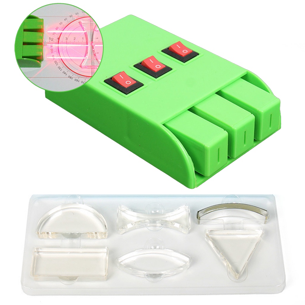 New Physical Optics Experiment Set Triangular Prism Laser Lights Convex ...