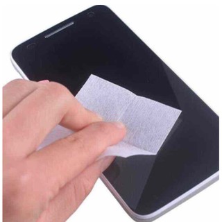 (2 + 1) Wet & Dry Wipes + Dust Absorber Sticker Tempered Glass Alcohol ...